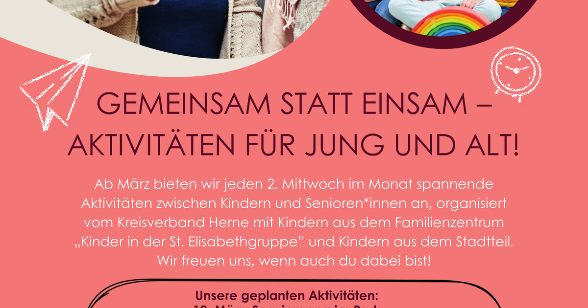 Gemeinsam statt einsam in Wanne-Süd! Neue Aktivitäten für Jung & Alt ...